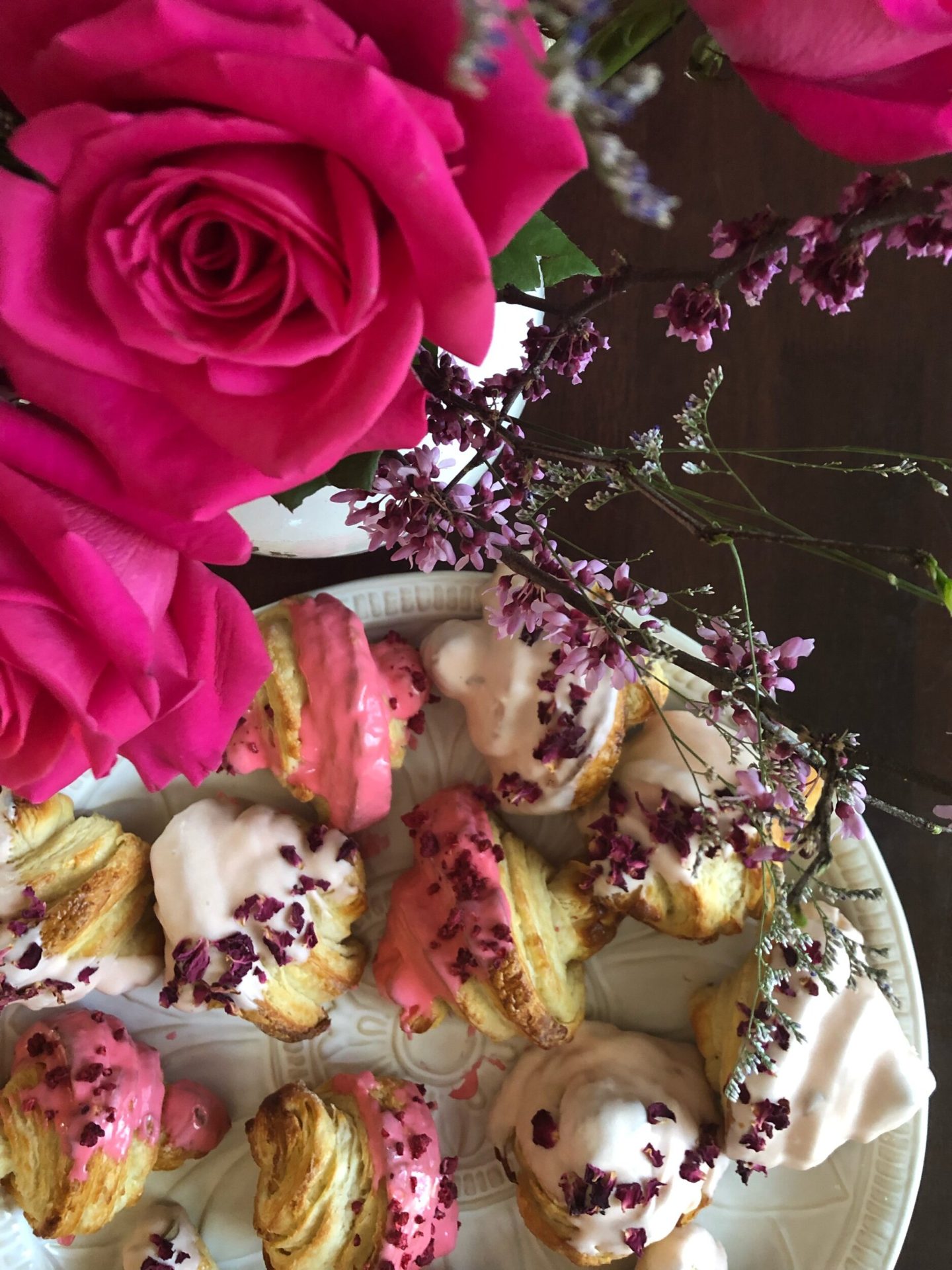 White Chocolate Dipped Spring Croissants - Tandberry Kitchen